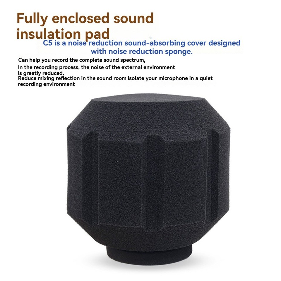 C5 Microphone Wind Shield Acoustic Professional Condenser Mic ...