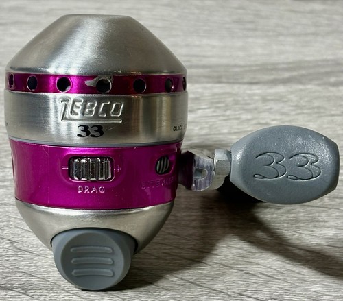 Zebco 33 Lady Pink Spin Cast Fishing Reel Model 33KL. Bass , Panfish ...