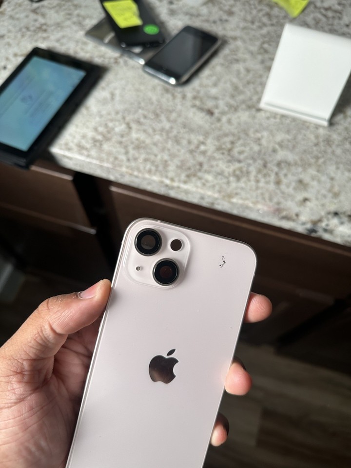 iPhone 13 Starlight Back Housing Replacement With Small Parts Frame OEM ...