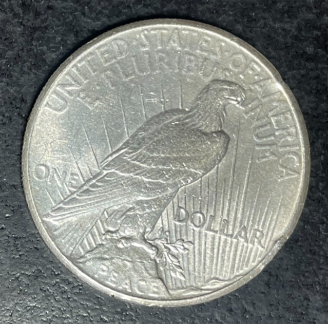 1926-P PEACE SILVER DOLLAR ~ CH/AU LIGHT GRAFFITI "RIM BUMP" ~NICE OLD ...