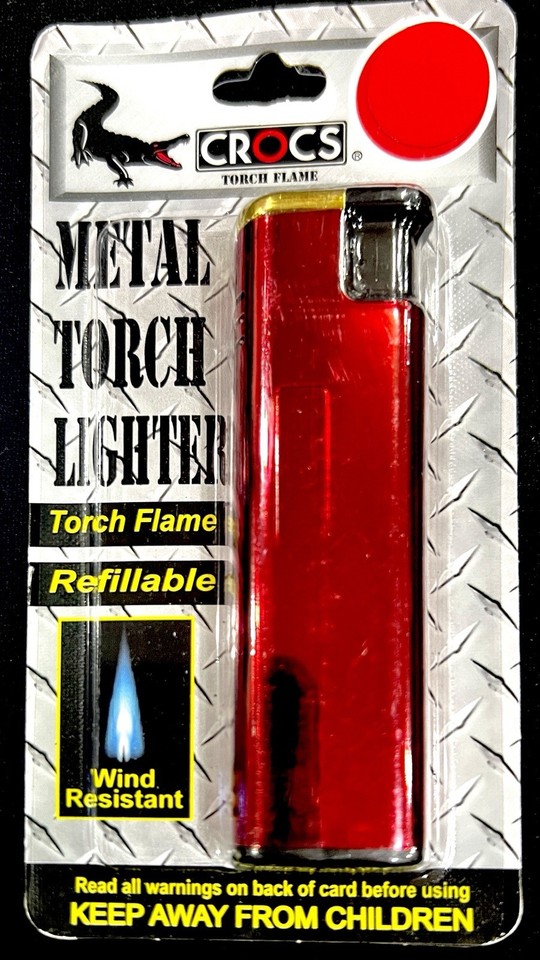 1 Jet Torch Lighter Refillable Windproof Silver Metal – Crocs Style | eBay
