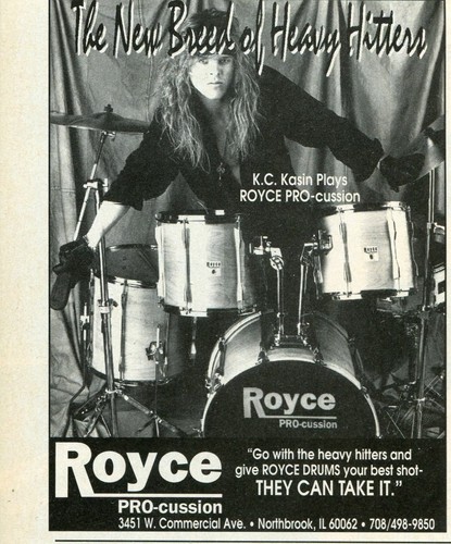 1992 small Print Ad of Pro-Cussion Royce Drum Kit w KC Kasin | eBay
