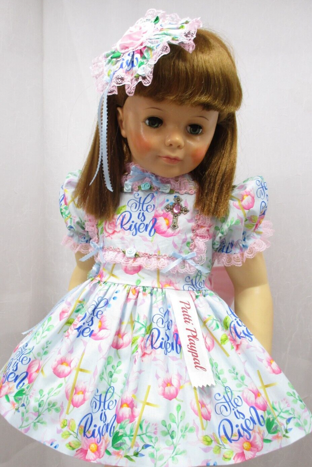 35" Patti Playpal doll OOAK Easter dress, panties, and hairpiece (NO DOLL) | eBay