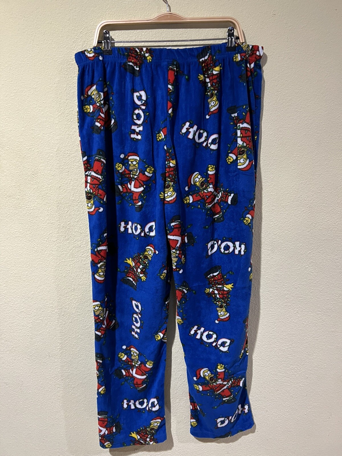 The Simpsons Men Pajama Pants XL Blue Homer Christmas… - Gem