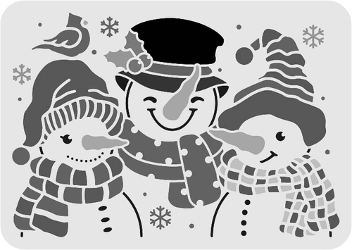 7"x10" Clear Plastic Stencil - Snowman (SA280)***** | eBay