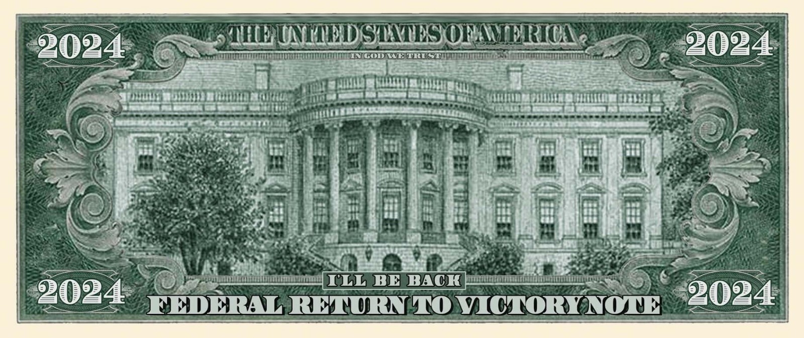 Donald Trump 2024 “Trumpinator I’ll Be Back” Novelty Dollar Bill w ...