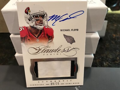 Panini Flawless On Card Autograph Jersey Cardinals Michael Floyd 09/25 ...