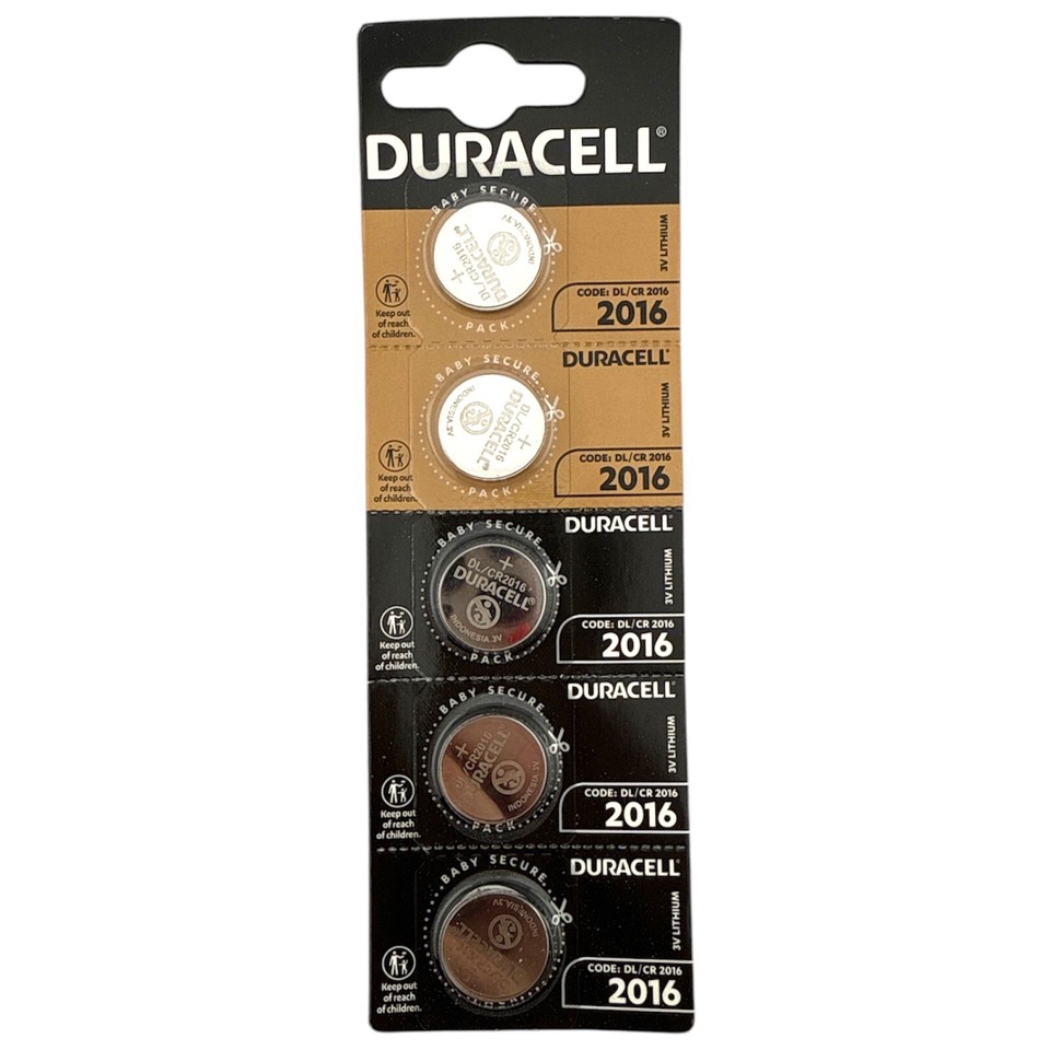20 Duracell Lithium Button Cell Batteries CR2016 DL2016. 4 Packs Of 5 ...