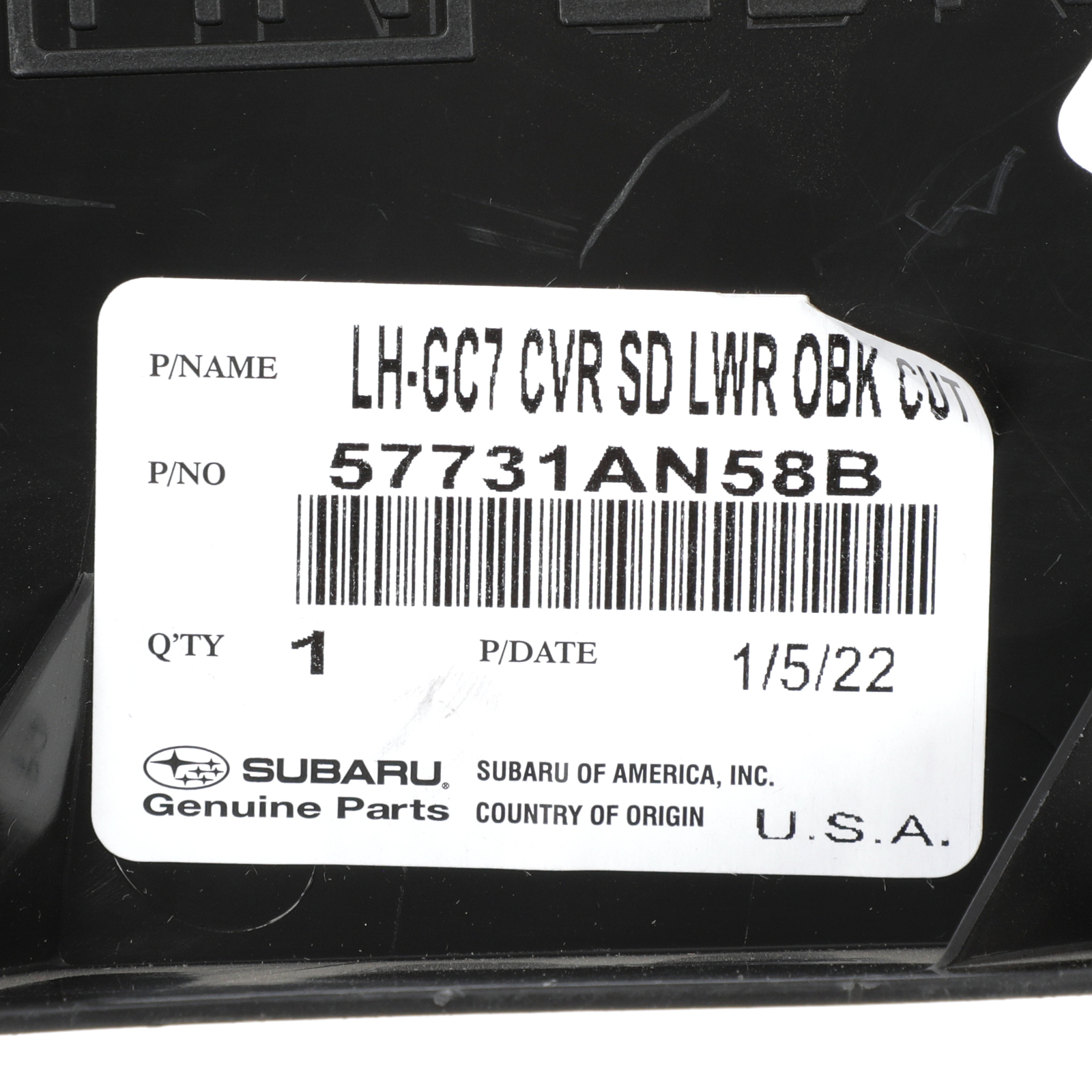 OEM NEW 2020-2023 Subaru Outback Exterior Lower Cover Driver Side ...