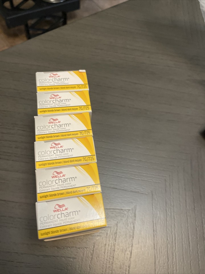 6 SIX BOXES SAME COLOR Wella Color Charm LIQUID Hair Color 1.4 oz ...