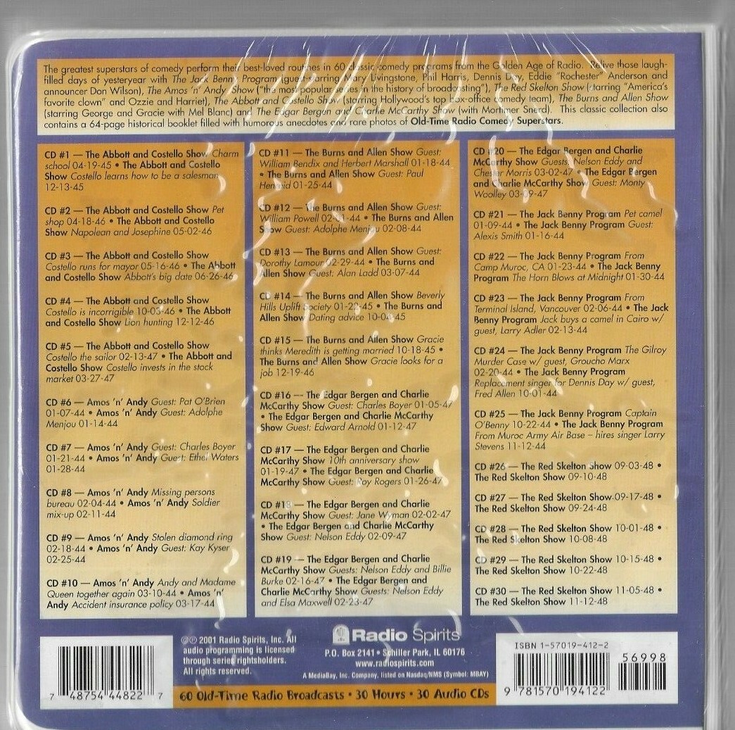 Old-Time Radio Blockbusters Ser.: Comedy Superstars (Compact Disc ...