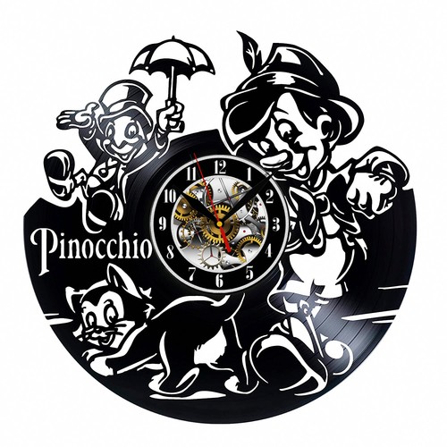 Pinocchio Vinyl Wall Clock Records Home Decor Art Gift Birthday Holiday ...