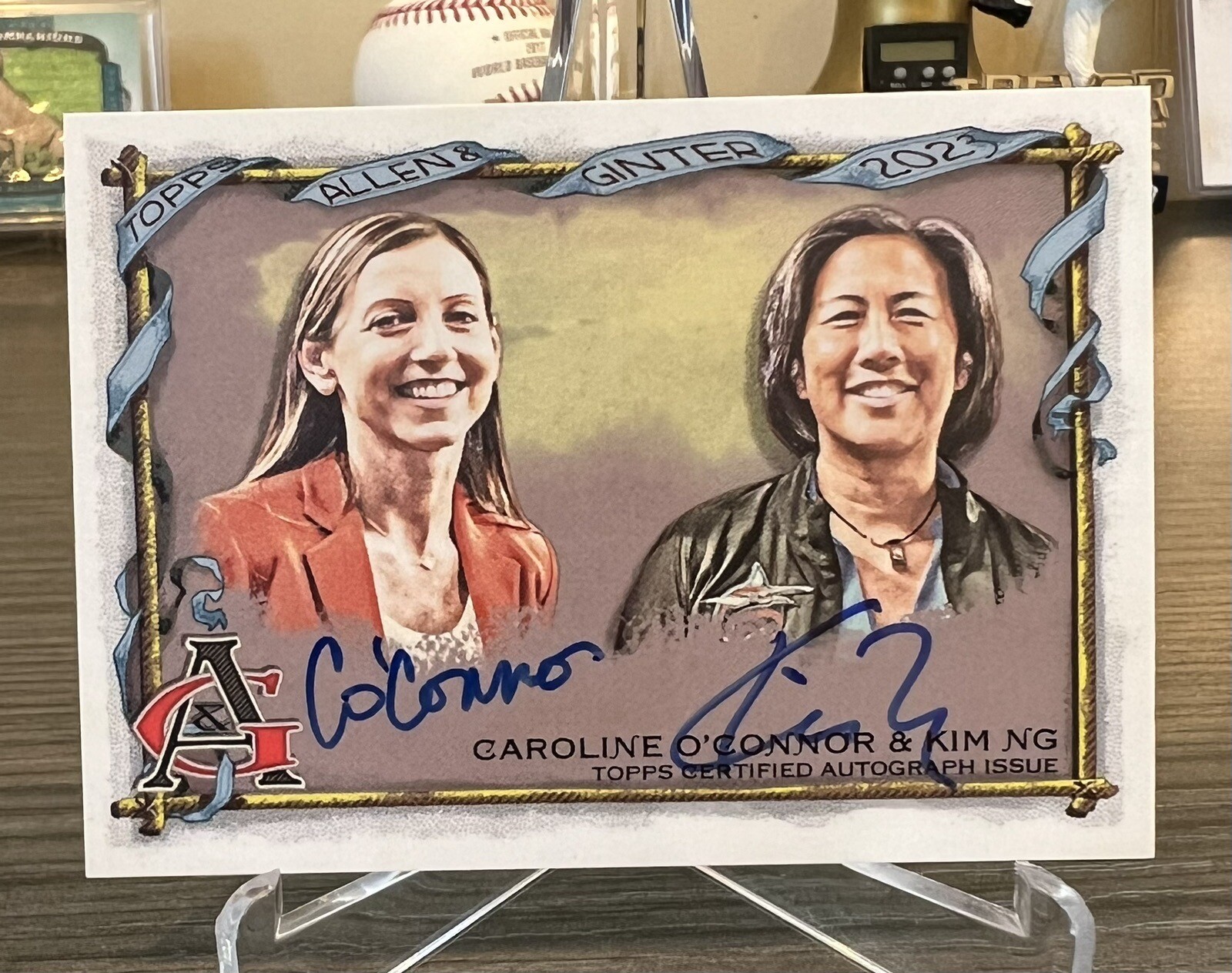 2023 Allen & Ginter Kim Ng Caroline O'Connor Dual Auto Miami Marlins SP ...
