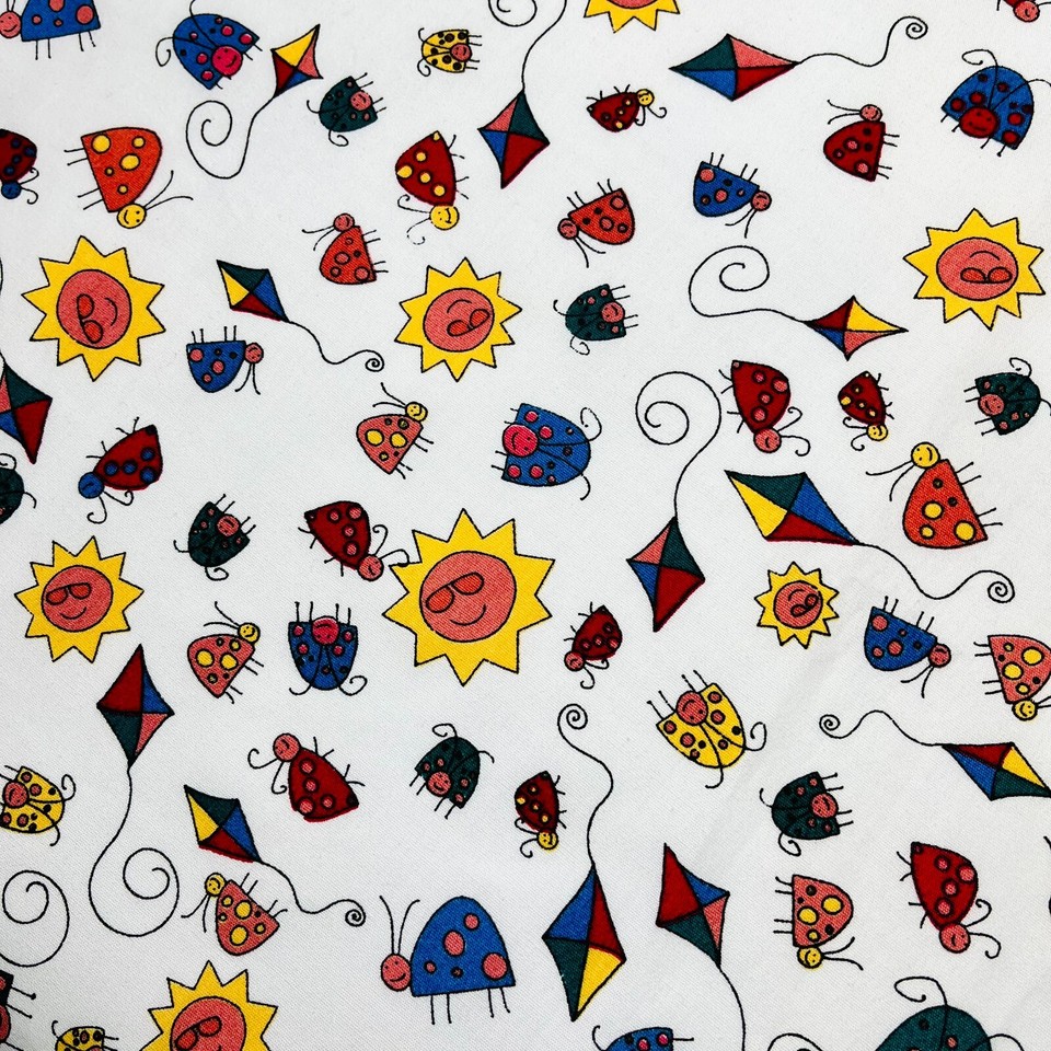 Summertime Fun Fabric Sun Kite Bug Extra-Wide BY THE YARD Kids Fabric ...