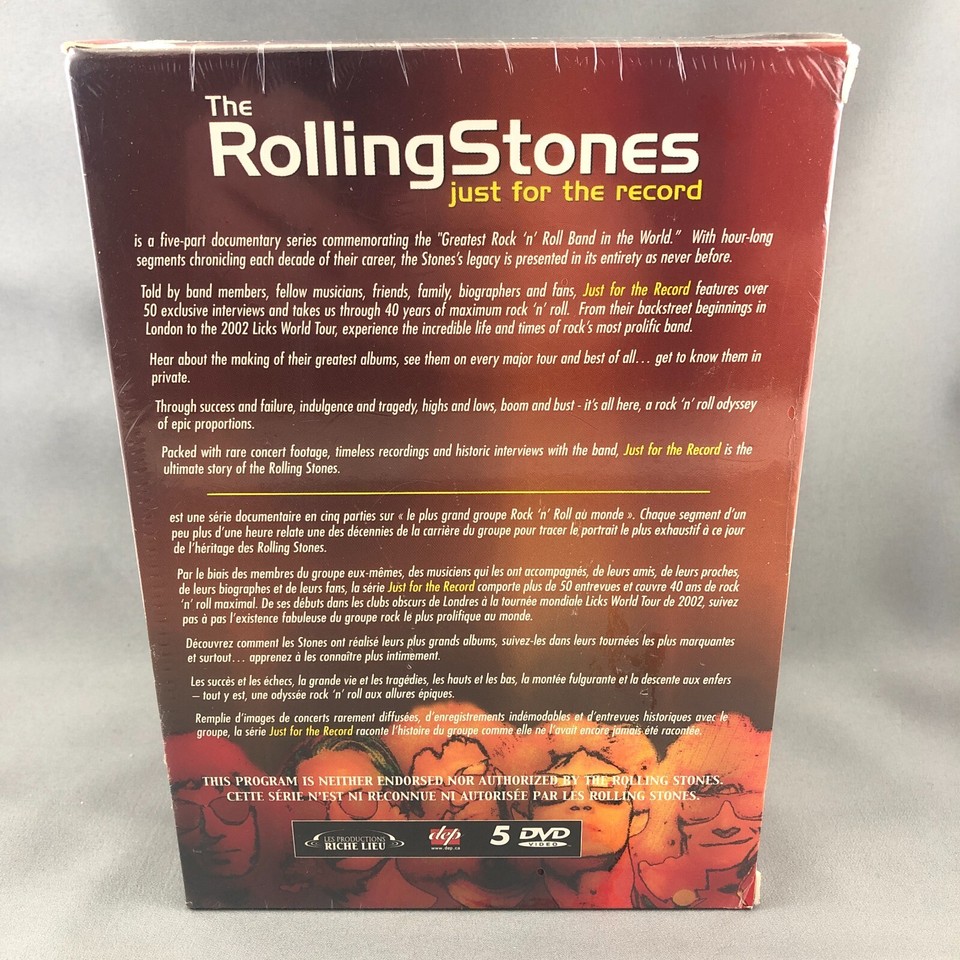 The Rolling Stones Documentary - Just for the Record Box Set (DVD, 2003 ...
