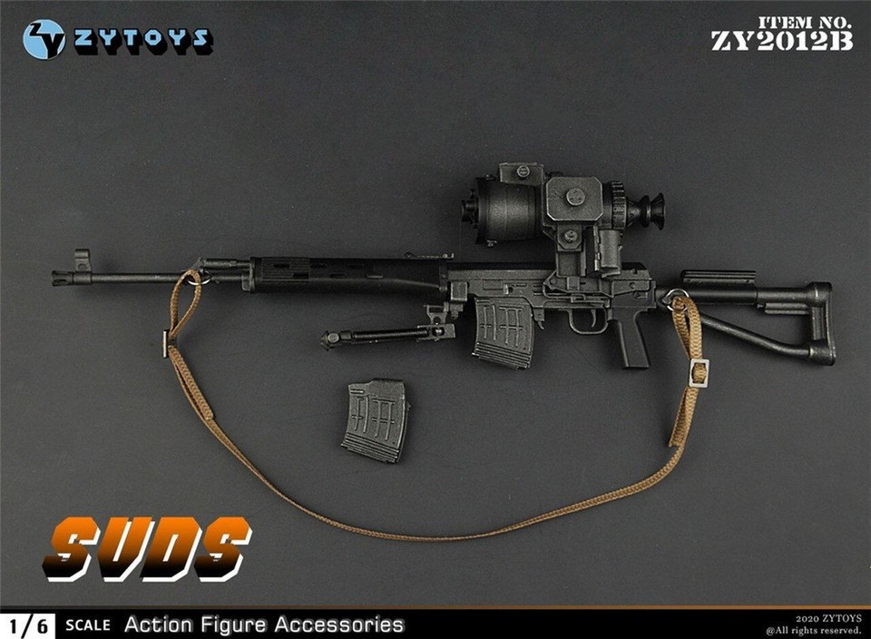 1/6 Scale Dragunov SVDS Sniper Rifle w/Thermal Rifle Scope - MINT IN ...