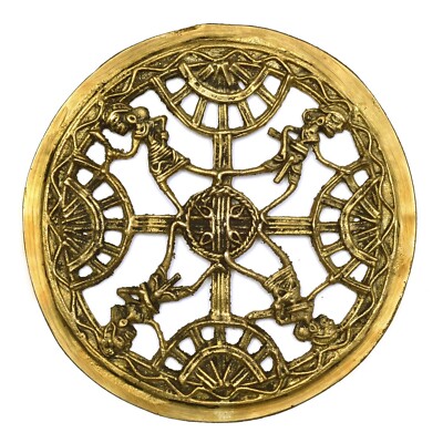Brass Tribal Panel Circle Figurine Sculpture Showpiece | eBay UK