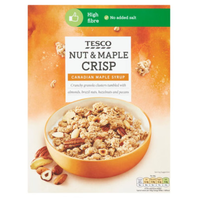 Tesco Nut & Maple Crisp Cereal 500G x 2 | eBay UK
