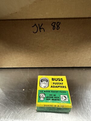 Buss FUSTAT fuse ADAPTERS SA-15, 15AMP , EDISON BASE FUSE HOLDERS ...