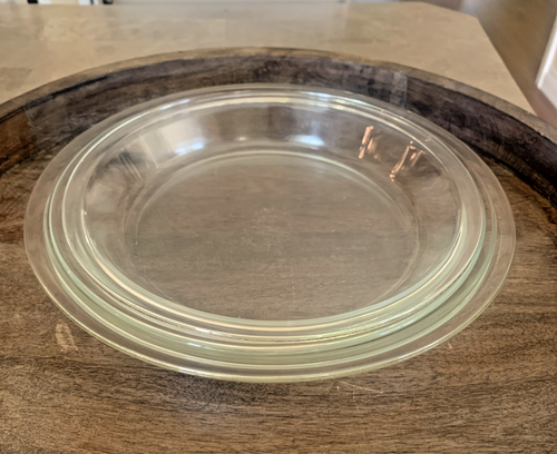 Pyrex 209 210 Round Nesting Pie Plates Baking Dish USA Corning Lot of 3 ...