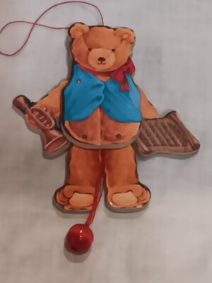 Christmas Pull String Toy, Teddy Bear w/ Music, Vintage | eBay