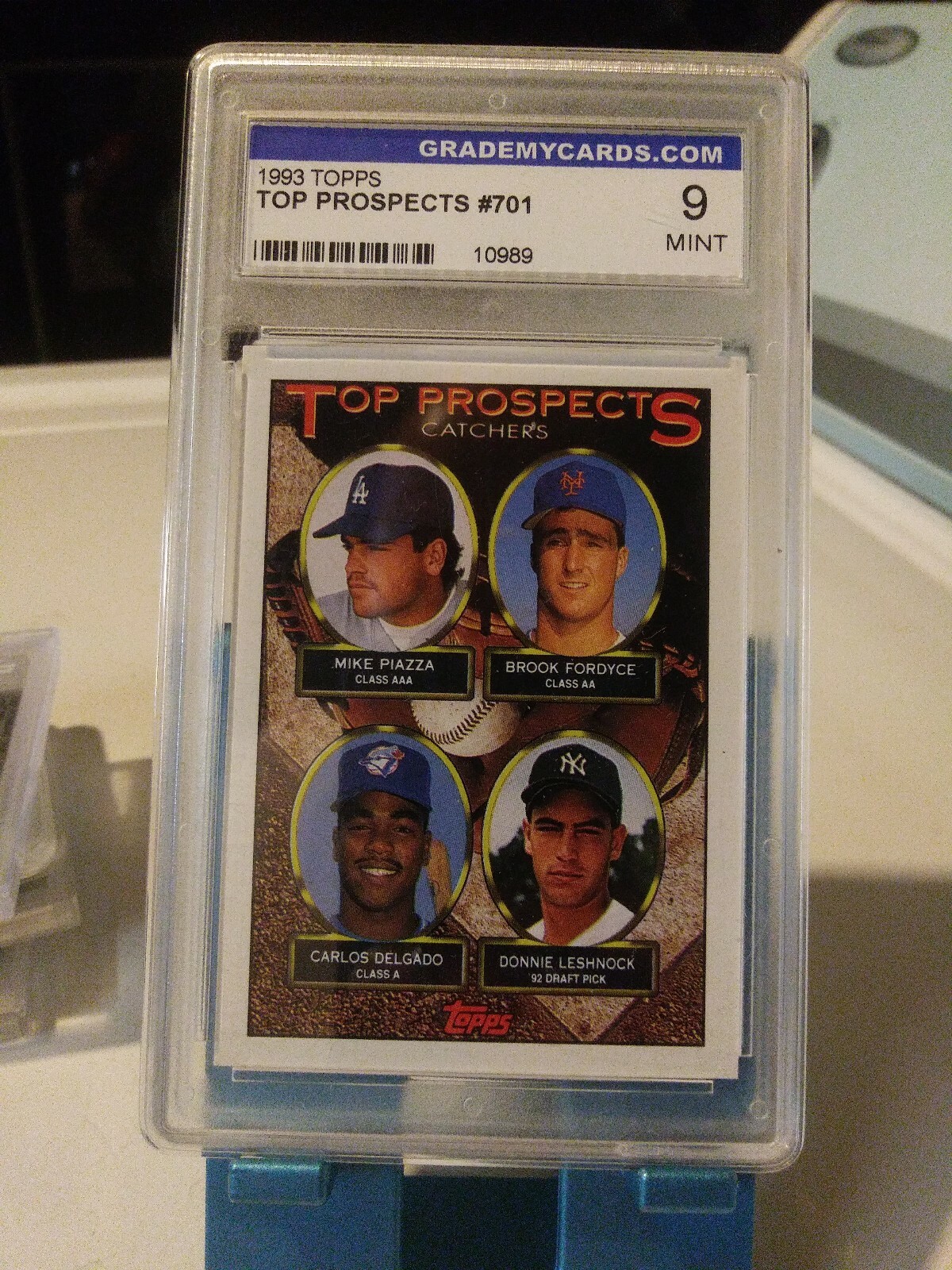 1993 Topps Top Prospects Catchers Mike Piazza Carlos Delgado 9 MINT ...