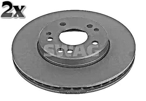 SWAG x2 pcs Brake Disc Front For MERCEDES A124 C124 S124 W124 92-98 ...