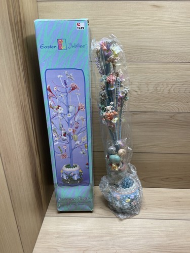 Easter Jubilee 18 in. EASTER TREE with 18 Asst WOOD Orig box | eBay