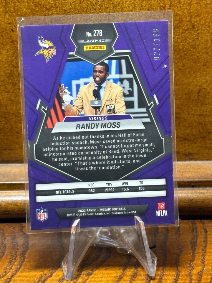 2023 Panini Mosaic Randy Moss Hall of Fame Orange Mosaic #/199 | eBay