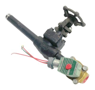 Crane B3604XU-W 3/4" Gate Valve Class 800 1975PSI W/ ASCO Red-Hat ...