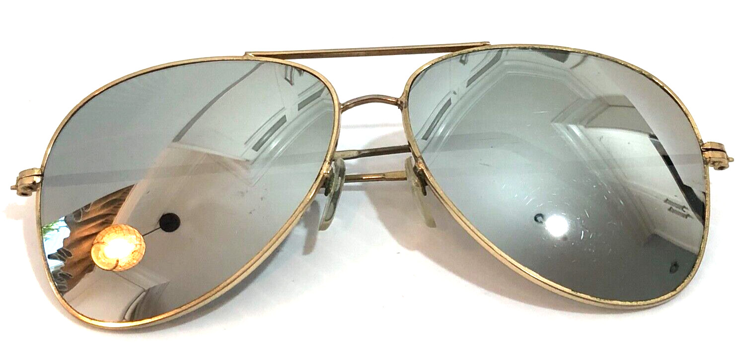 Vintage Aviator Pilot Sunglasses Reflective Lenses Su… - Gem