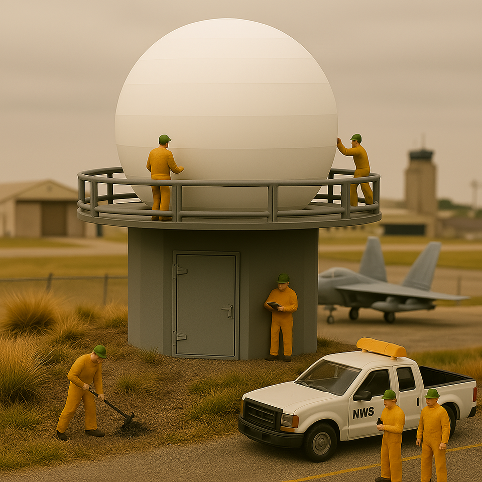 HO Scale NEXRAD Radar Dome – Military-Inspired 3D Printed Scenery for ...