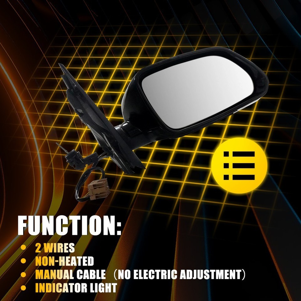 1x Right Driver Side Door Wing Mirror Manual Cable for VW Polo Mk4 9N3 ...