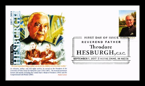 US COVER FATHER TED HESBURGH FIRST DAY ISSUE PANDA CACHET | eBay