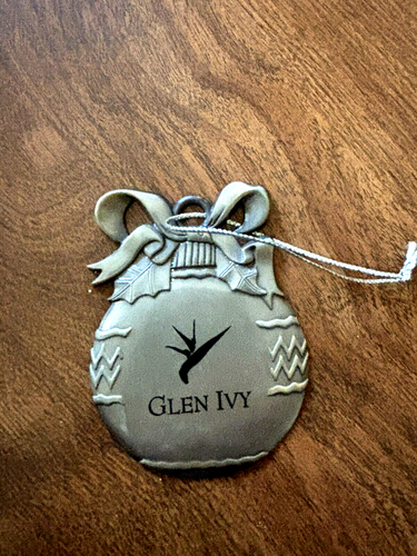 Glen Ivy, Pewter Christmas Ornament With Logo | eBay