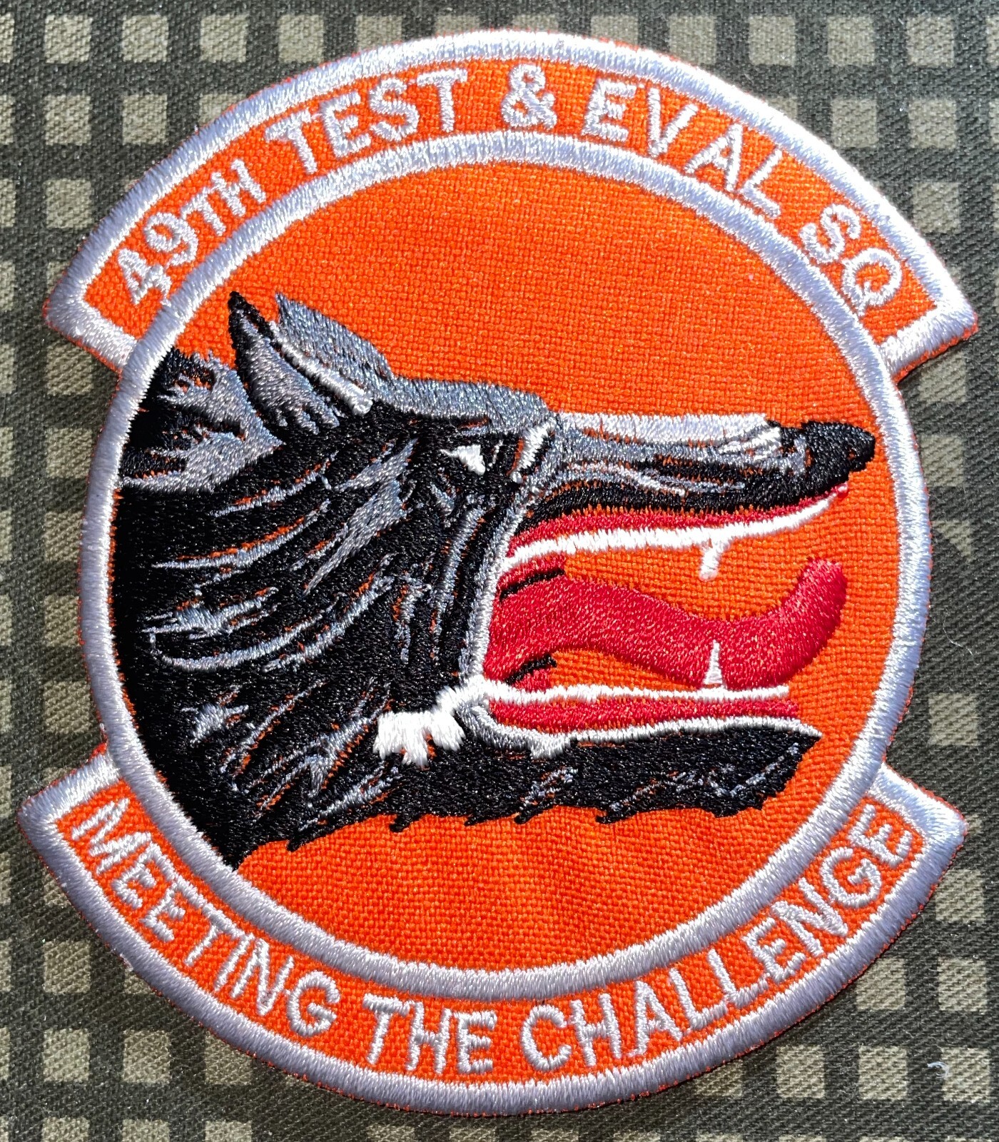 USAF 49th Test & Eval Sq "Meeting The Challenge" Patch Hook & Iron-On ...