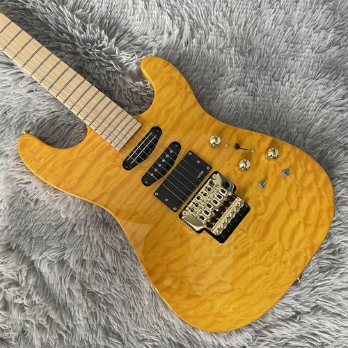 Quilted Maple Top 6 String Electric Guitar Floyd Rose Bridge Maple ...