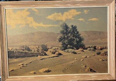 Bill Bender Desert Painting Landscape Oil Exhibited California Listed ...