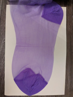 RARE Ultra-Sheer Stockings PURPLE FLAT KNIT RHT - Size M | eBay