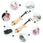 Pair of Adjustable 2-way Expander Wooden Shoe Stretcher for US Mens ...