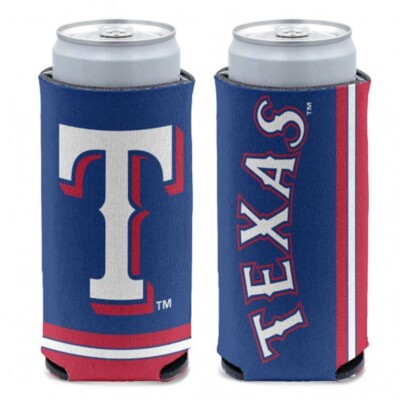 Texas Rangers MLB Slim Can Cooler Two-Sided Design | eBay