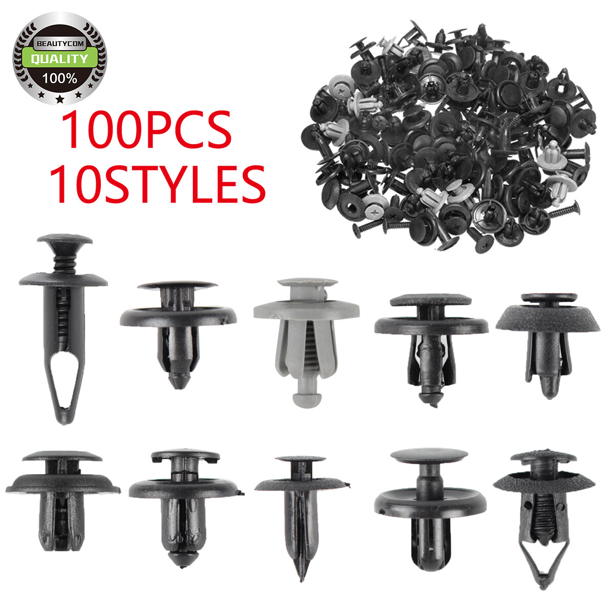 100PCS Rivets Bumper Fender Clips For Nissan 370Z Altima Aprio Armada ...