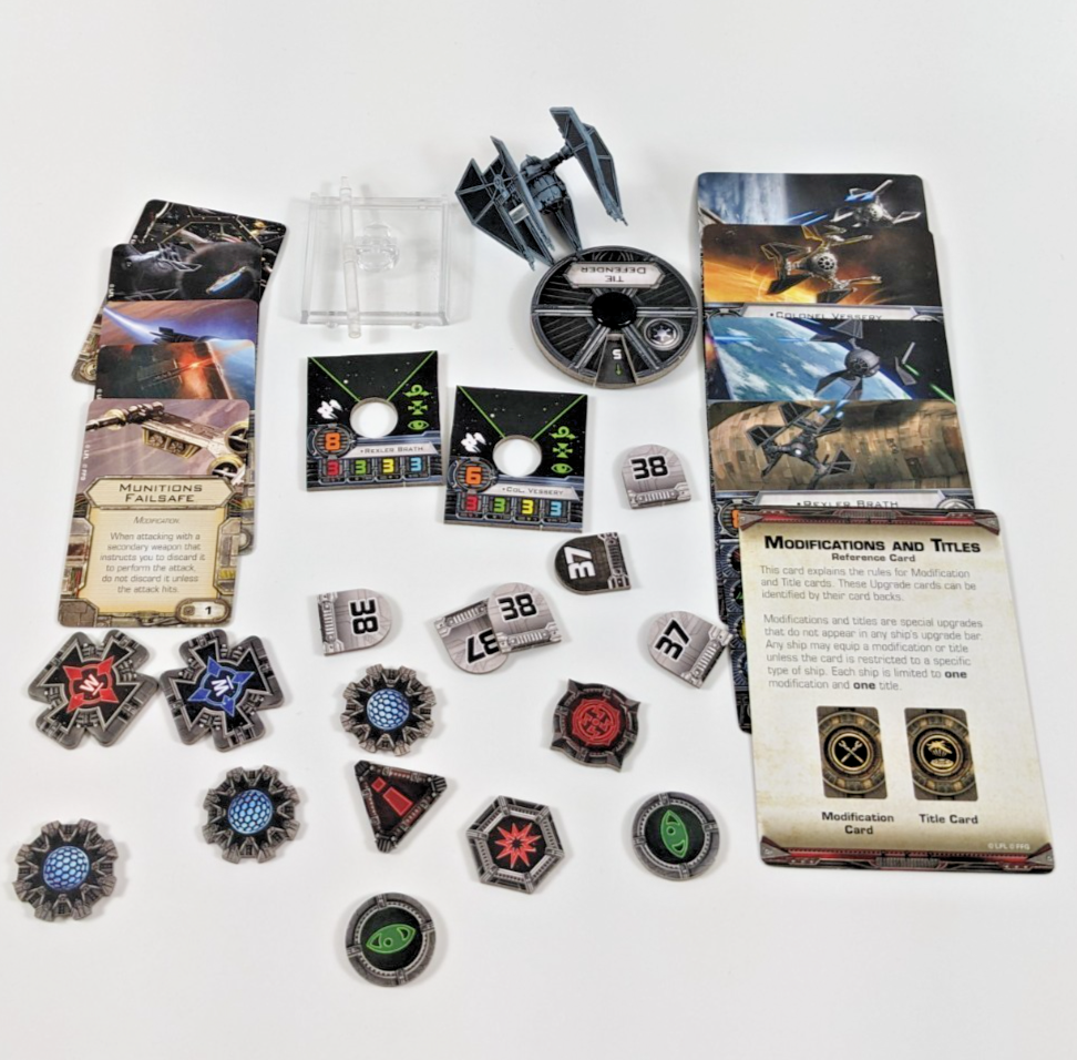 STAR WARS X-WING 1st Ed Miniatures Game TIE DEFENDER Used Incomplete ...