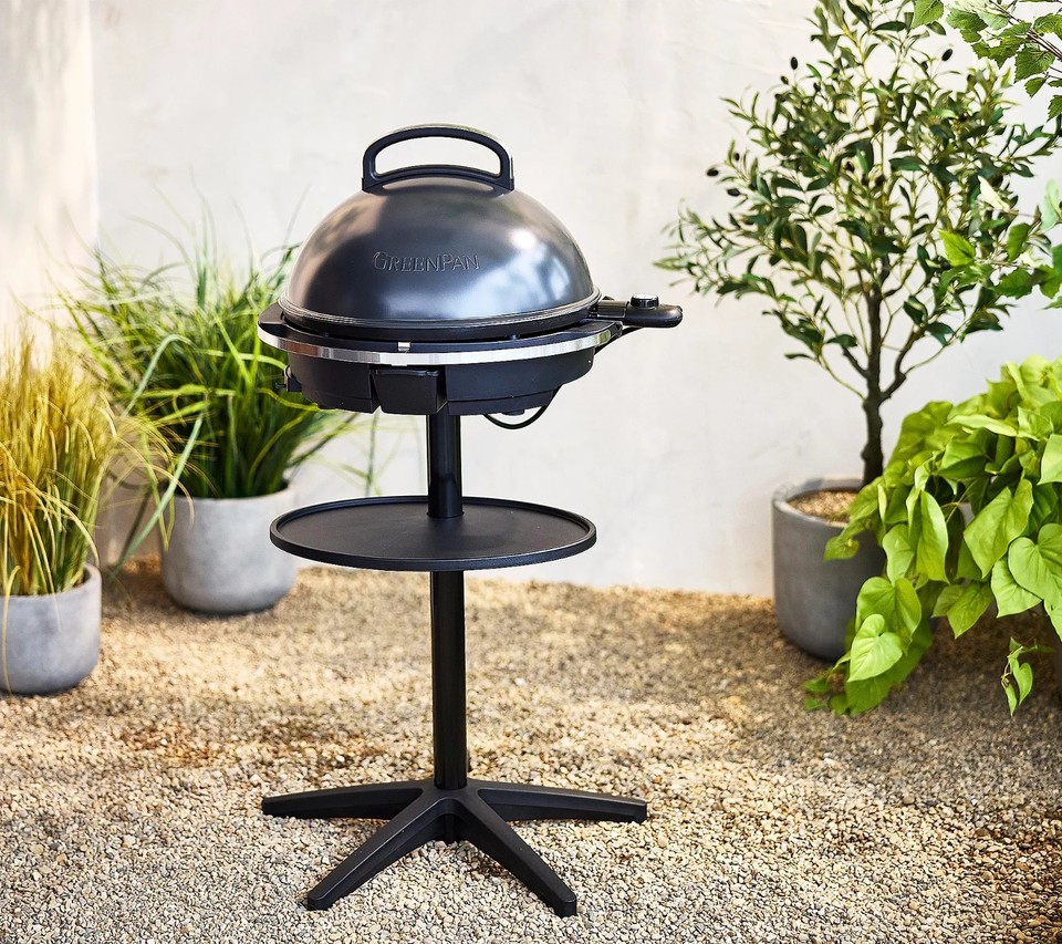 GreenPan 2-in-1 Portable Indoor/Outdoor Electric Grill with Griddle ...