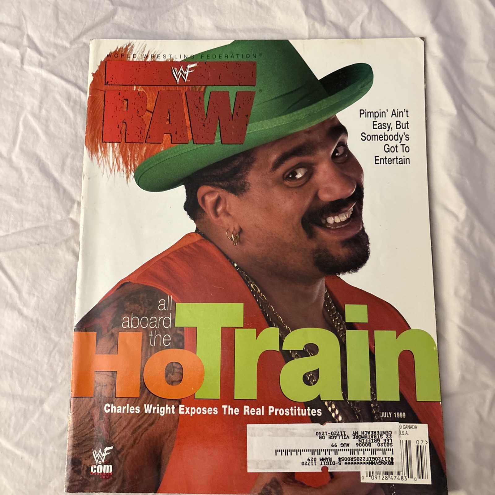 WWF RAW Magazine July 1999 The Godfather With Ho Train POSTERS WWE .THE ...