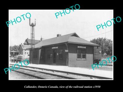OLD 8x6 HISTORIC PHOTO OF CALLANDER ONTARIO CANADA THE RAILROAD STATION ...