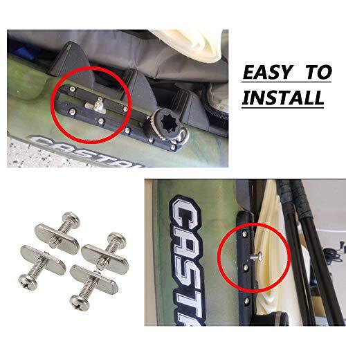 4 Pack Stainless Steel Kayak Rail/Track Screws & Track Nuts Hardware ...