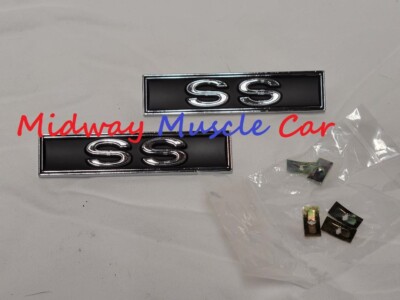 NEW SS door panel medallion ornaments emblems 70-72 Chevy Chevelle El ...