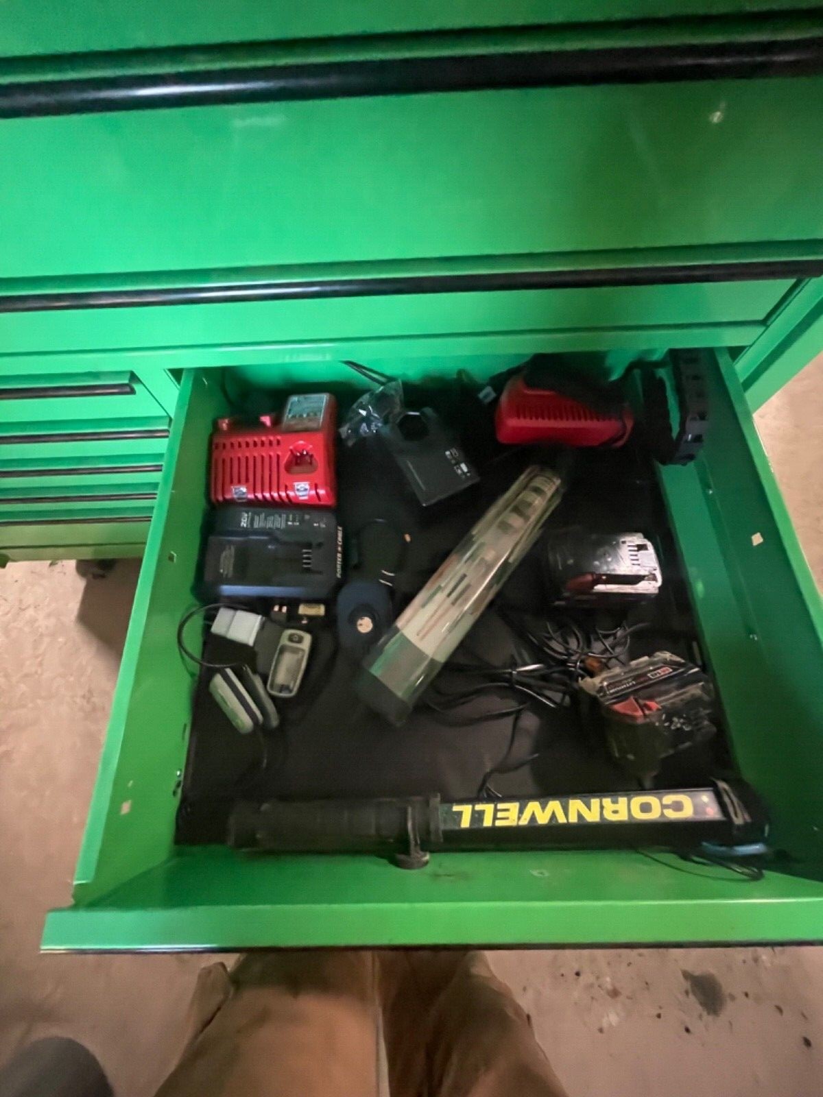 Matco Toolbox, 2 bay, tool box,Used,Green, hutch - 2ft x 57in. Box ...