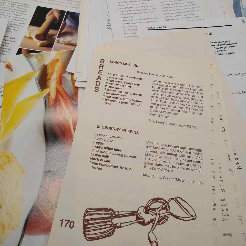 Food and Drink Book Pages, Cooking Book Page Bundle, Vintage Book Pages ...